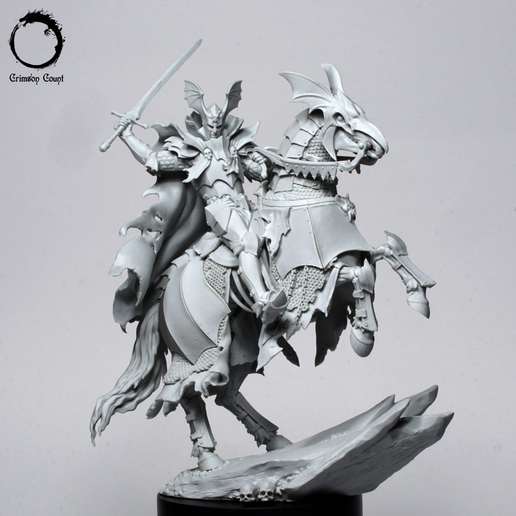 Mounted Dracul, Lord of the Undead 80mm - Akelarre Models