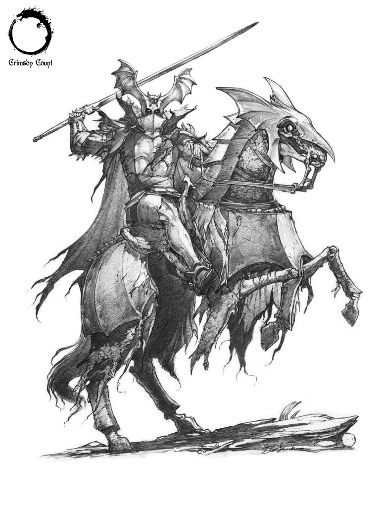 Mounted Dracul, Lord of the Undead 80mm - Akelarre Models
